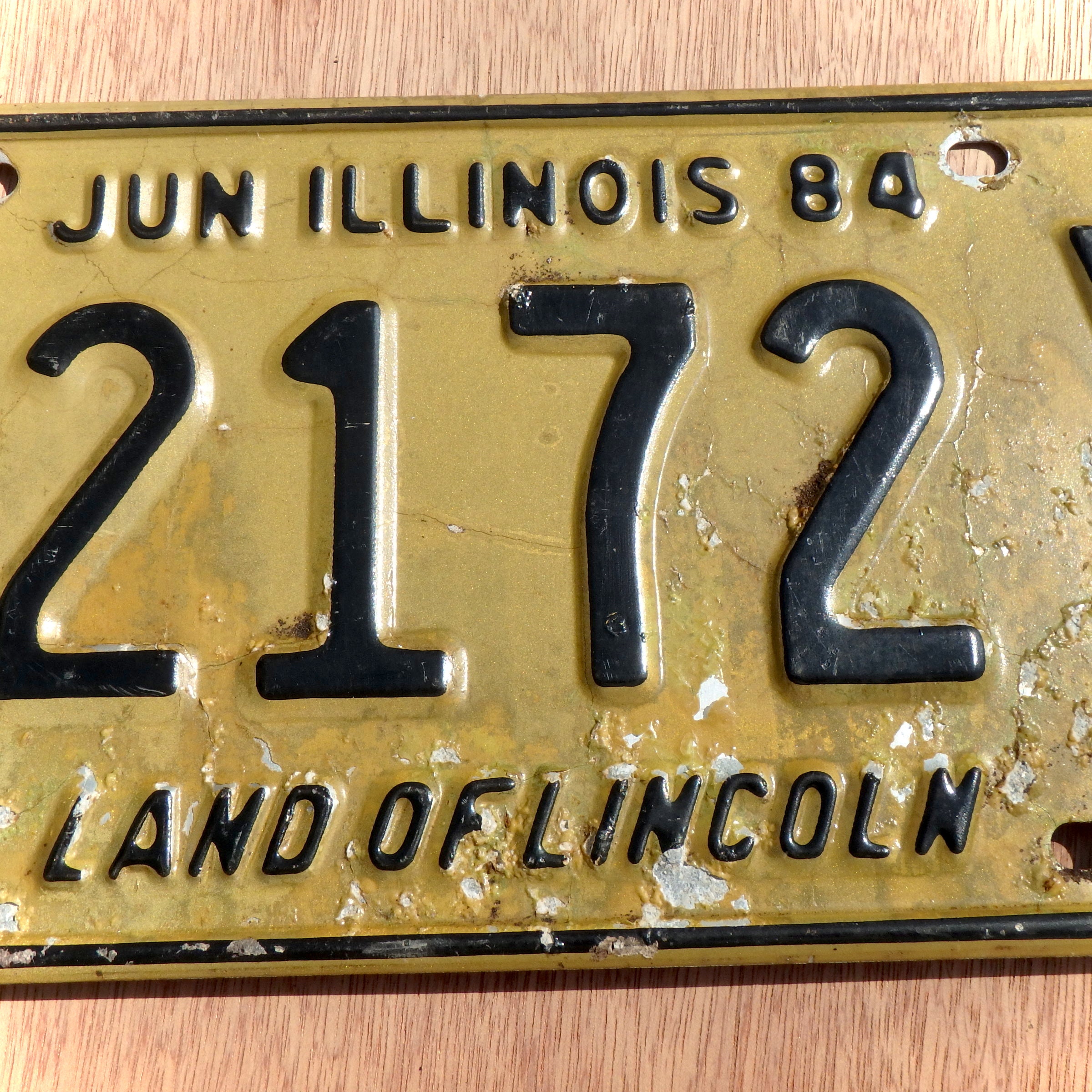 1984 Illinois Farm License Plate 2172 - Etsy UK