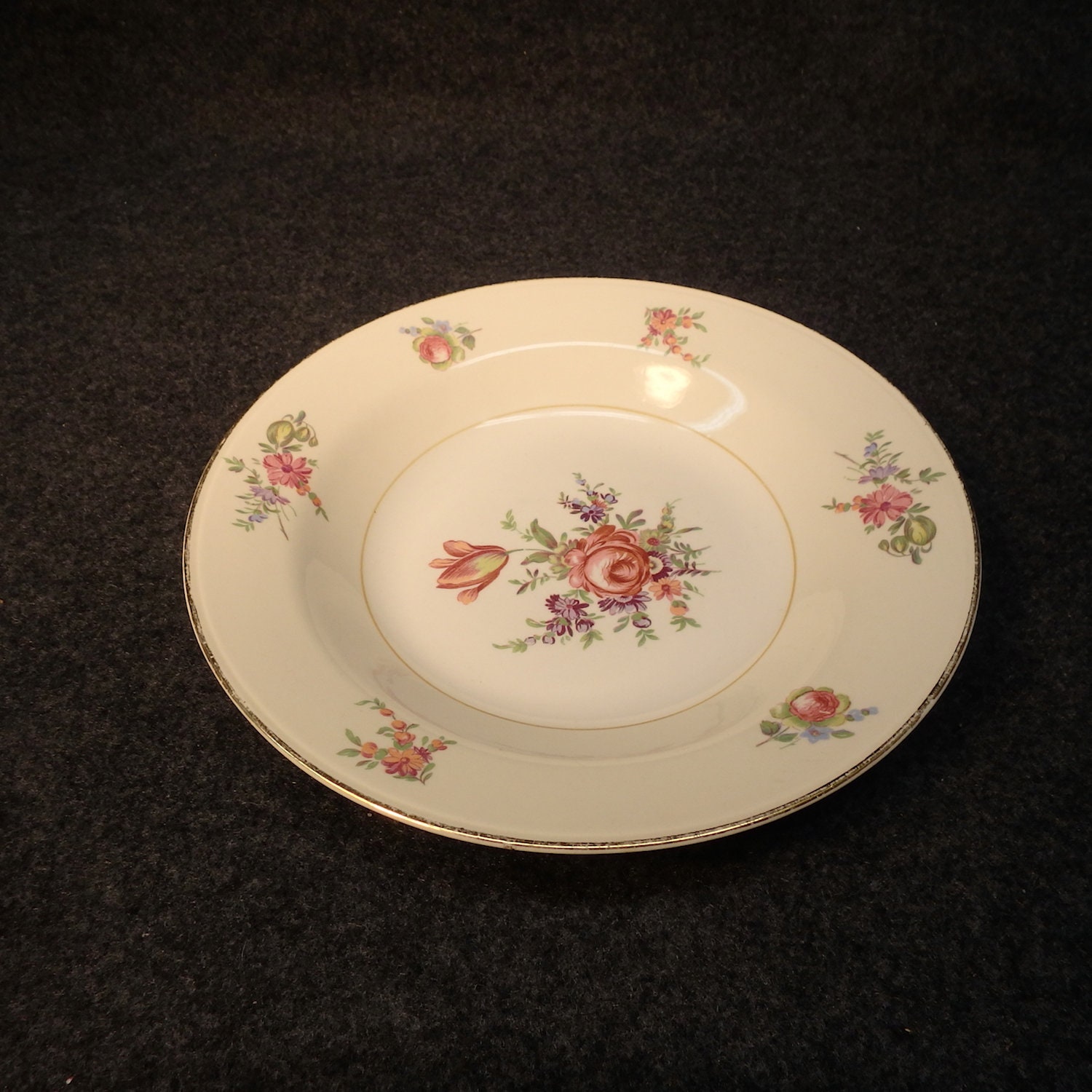 Homer Laughlin Soup Bowl Household Institute Priscilla Pattern Eggshell ...