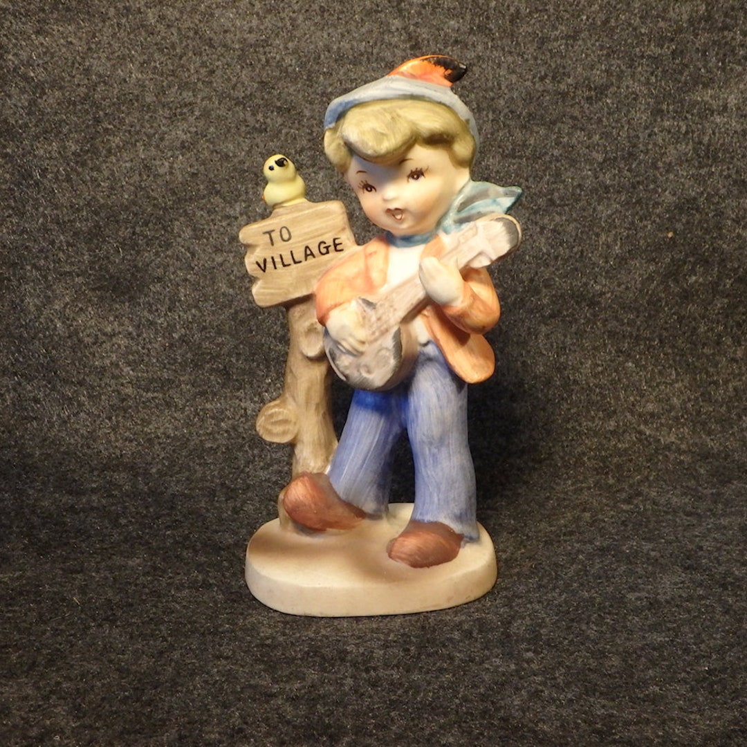 Ceramic Boy With Banjo ~ Made in Japan - Etsy