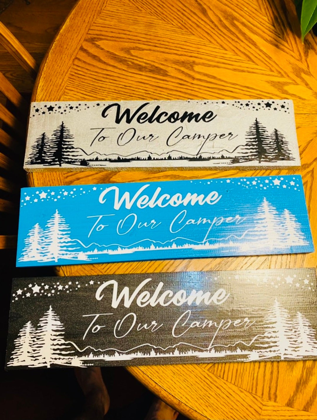 RV Sign Camper Sign Welcome to our camper RV Hanging sign RV Wooden ...