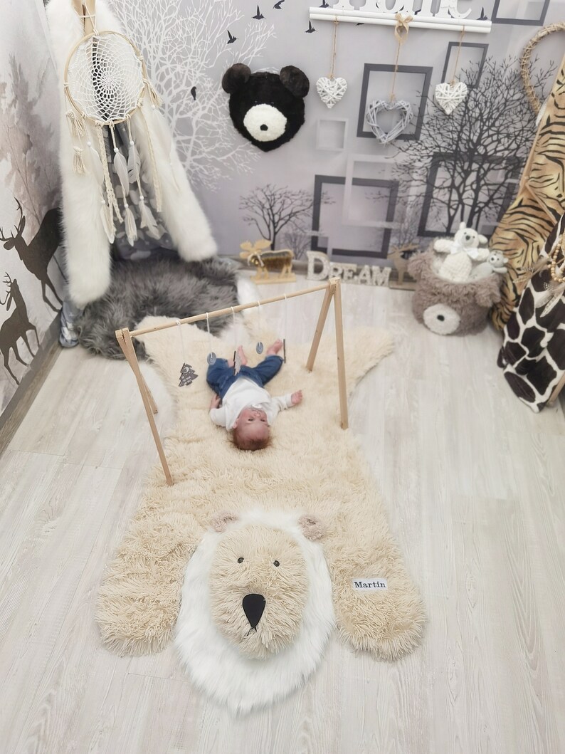 Lion Rug Nursery Faux Fur Rug Safari Nursery Decor Baby Boy - Etsy