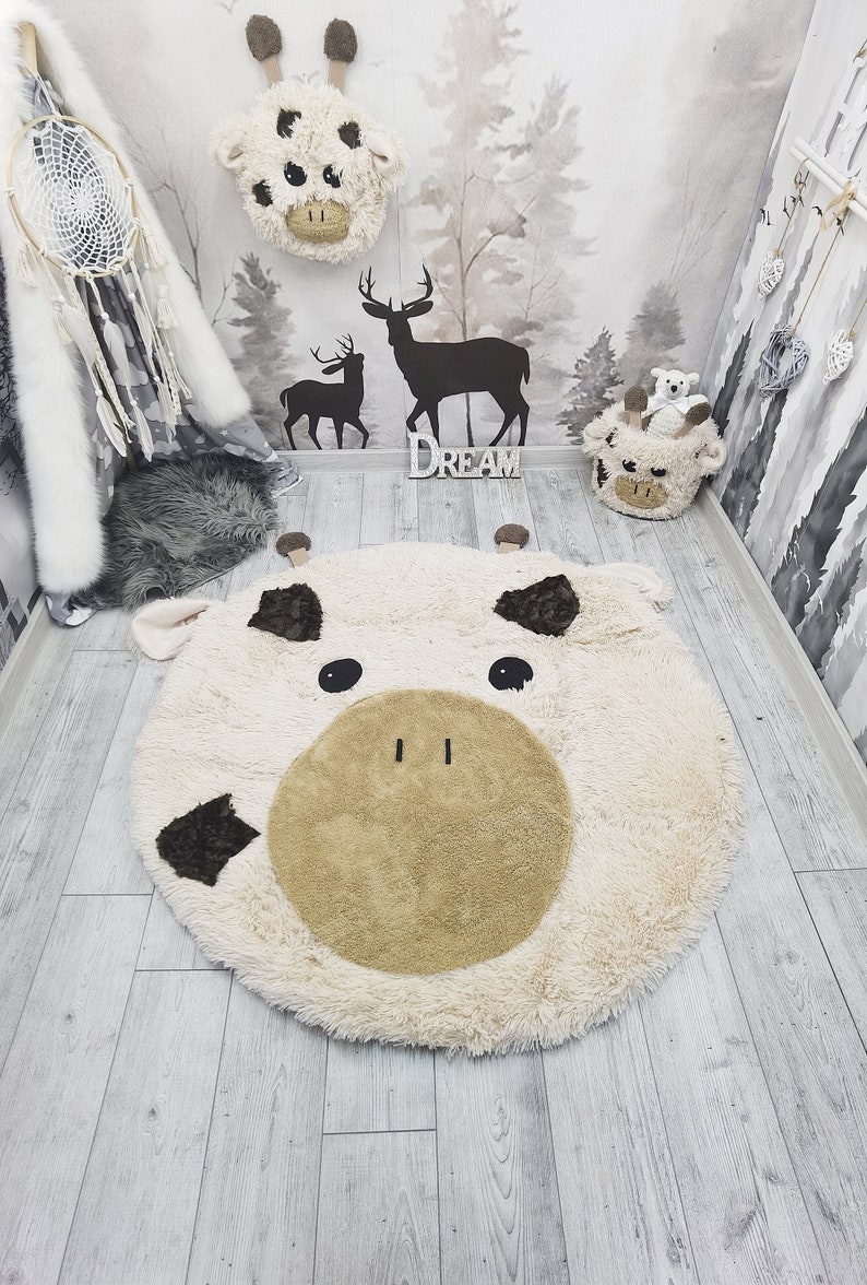 Giraffe Nursery Rug, Plush Safari Animal Mat, Baby Shower Gift - Etsy