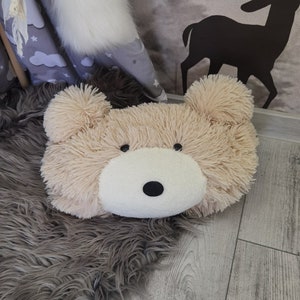 Fluffy Bear Rug for Baby Boy Nursery - Personalized Woodland Adventure ...