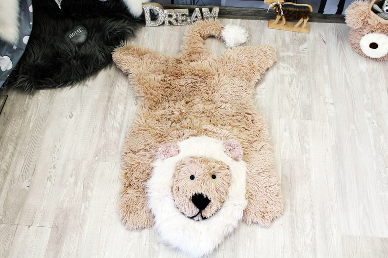 Lion Rug Nursery Faux Fur Rug Safari Nursery Decor Baby Boy - Etsy