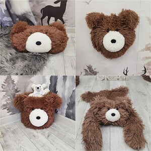 Personalized Fluffy Bear Nursery Rug - Woodland Theme, Cute Rug for ...