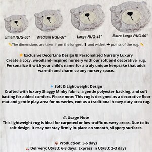 Fluffy Personalized Bear Rug - Woodland Nursery Decor, Adventure Theme ...