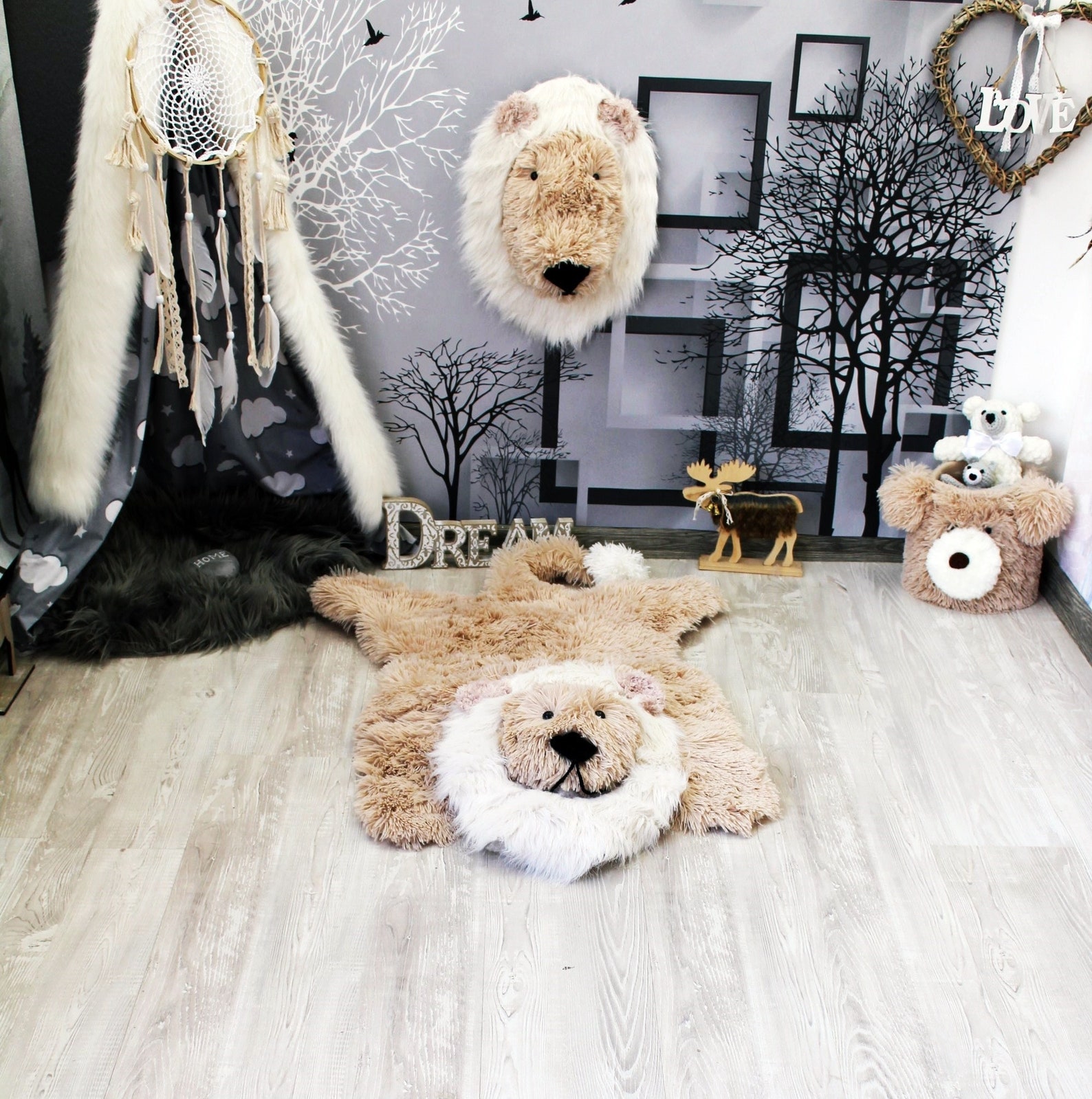 Lion Rug Nursery Faux Fur Rug Safari Nursery Decor Baby Boy - Etsy