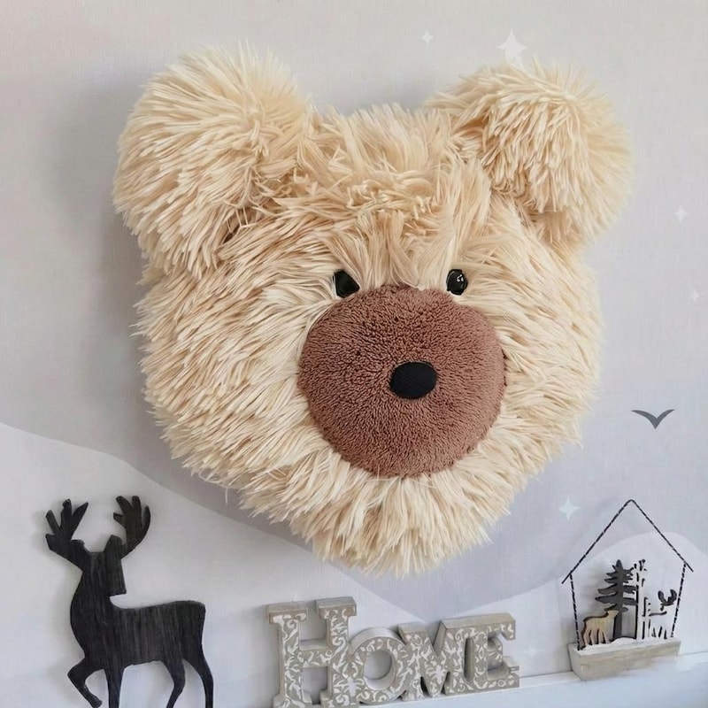 Faux Bear Head Wall Decor - Etsy