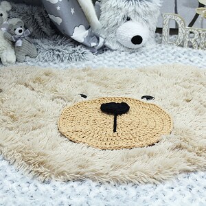 Adorable Woodland Baby Bear Rug: Personalized Faux Fur Animal - Etsy