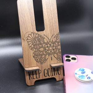 Laser Cut/engraved Phone-grip Phone Stand - Etsy