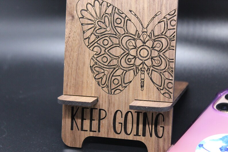 Laser Cut/engraved Phone-grip Phone Stand - Etsy