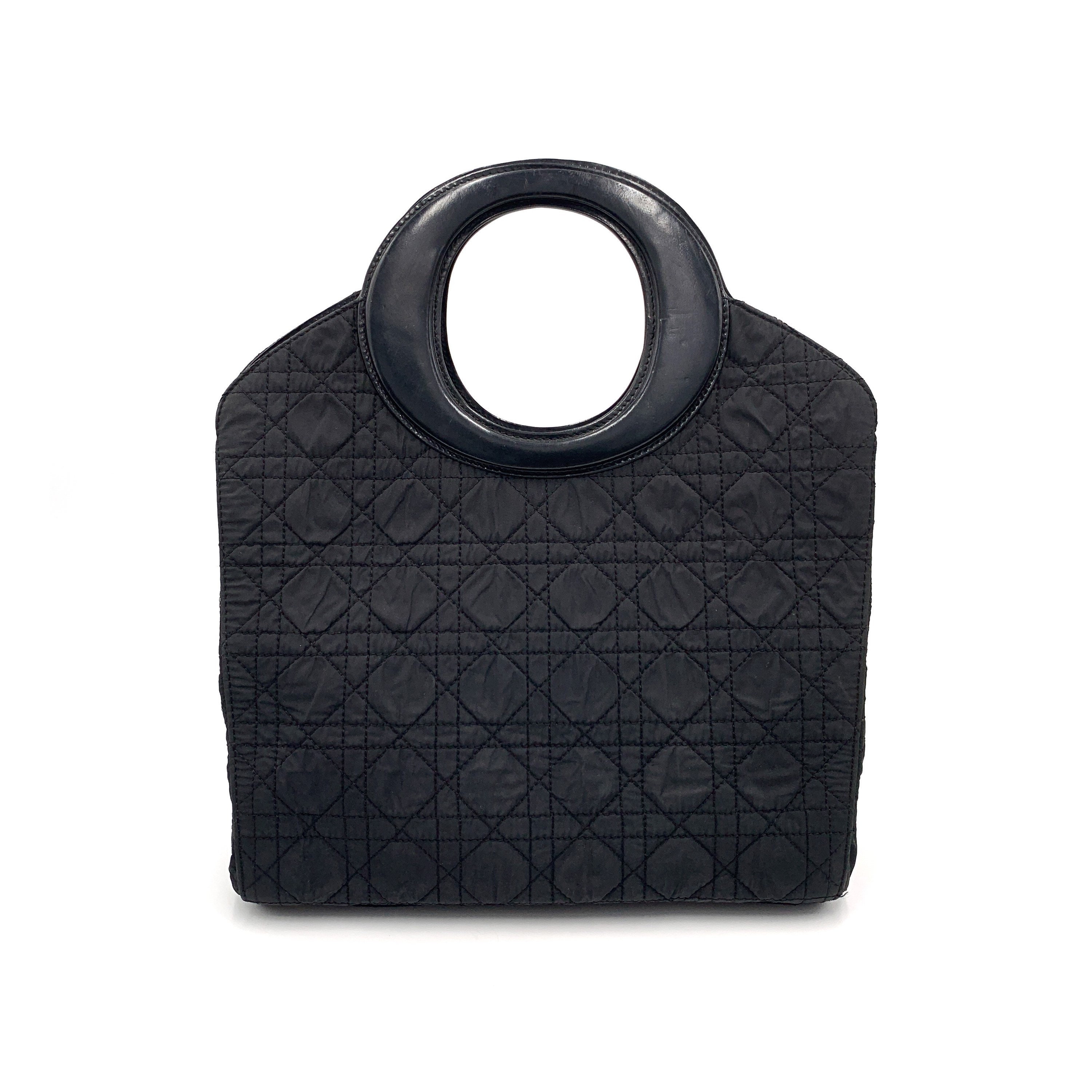 Christian Dior Authentic Vintage Black Nylon Cannage Quilted Christian Dior Authentic Vintage Black Nylon Cannage Quilted