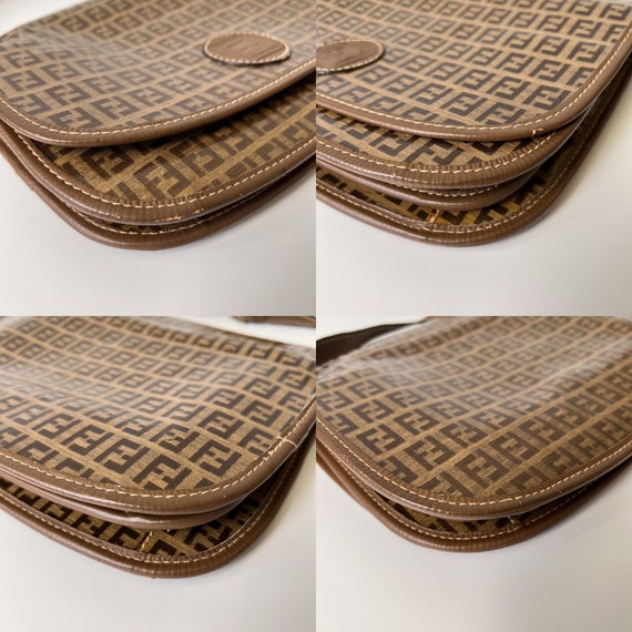 FENDI Authentic Vintage Zucchino Pattern Crossbody Bag - Gem