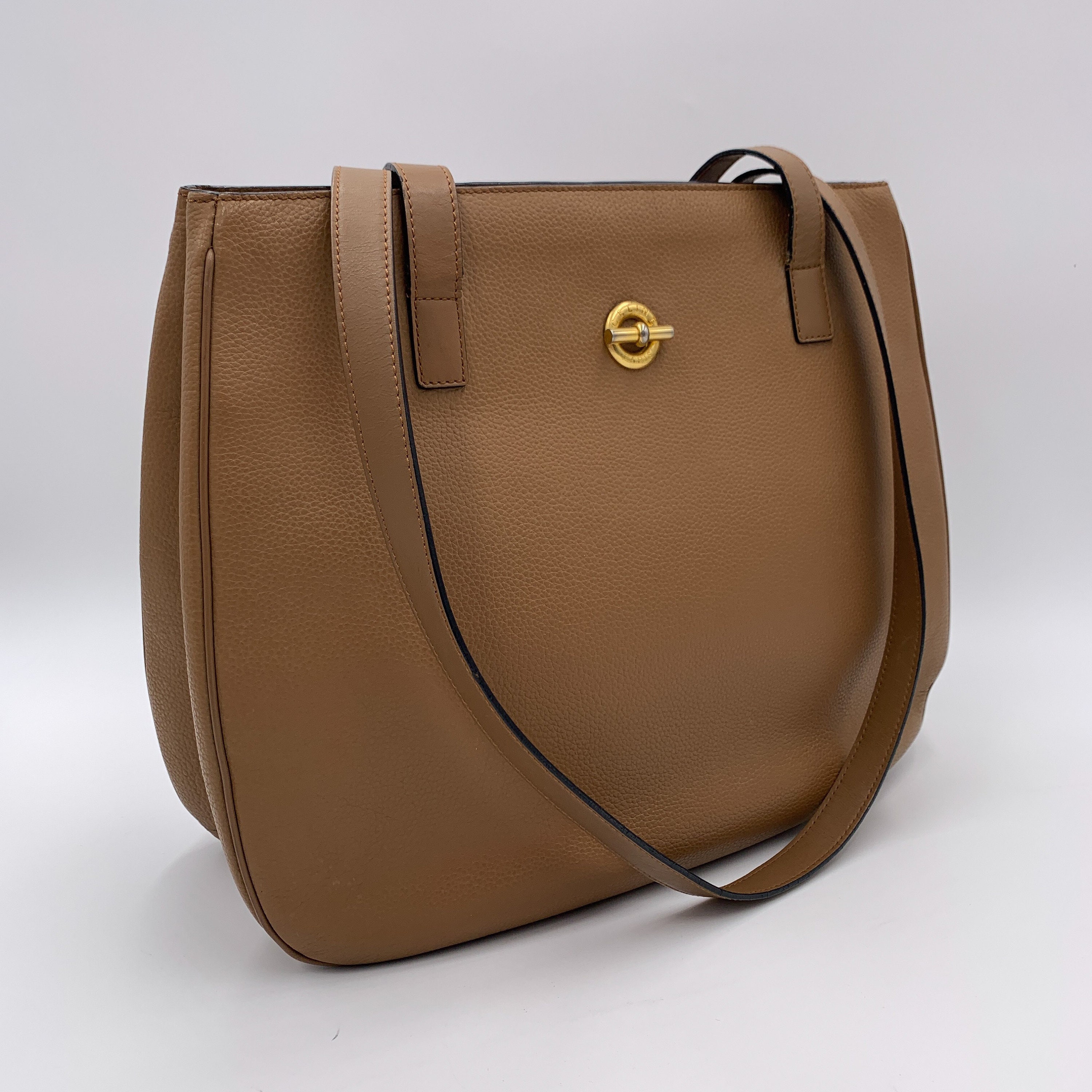 Authentic CELINE Vintage Circle Gold Plated Logo Tote Bag | Etsy