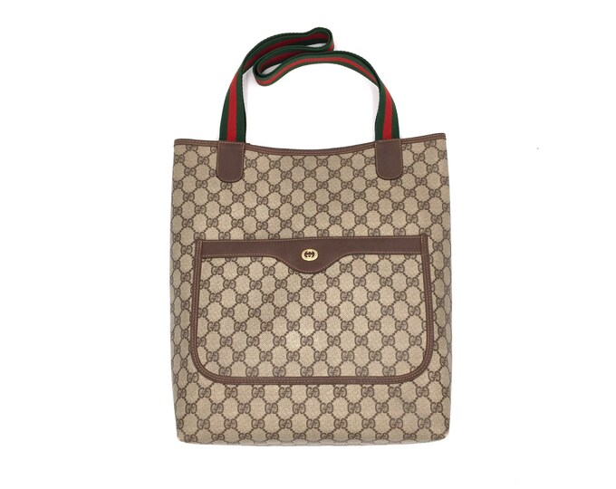 Authentic Gucci Old Gucci GG Pattern Tote - Etsy