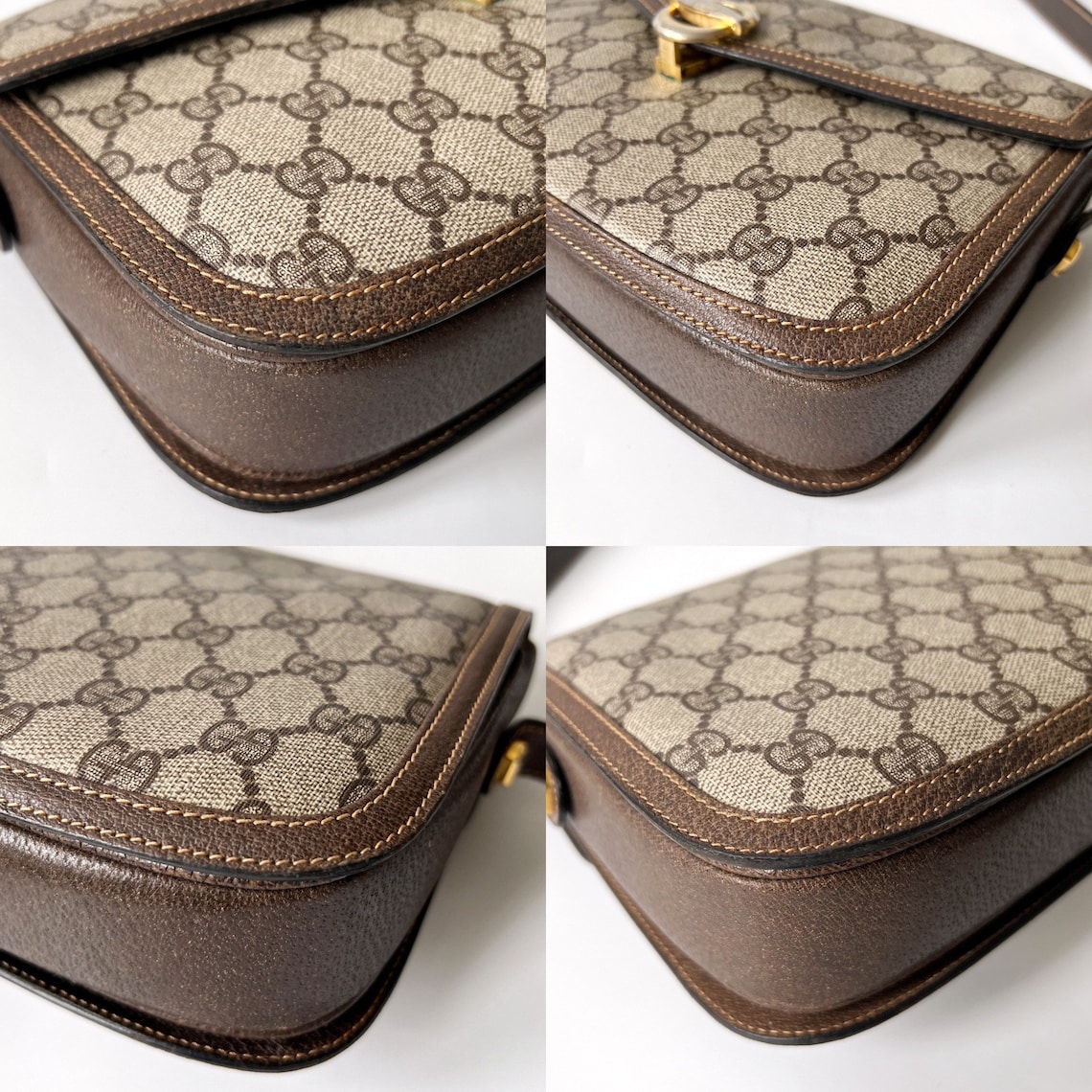 GUCCI Authentic Vintage Monogram PVC Canvas Shoulder Bag | Etsy