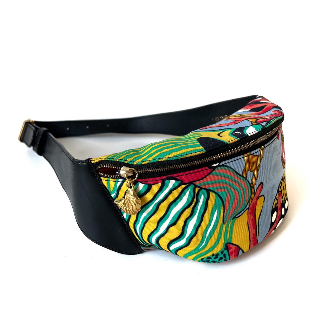 CELINE Authentic Printed on Canvas Vintage Belt Bag Waist Size 28 - 33 ...
