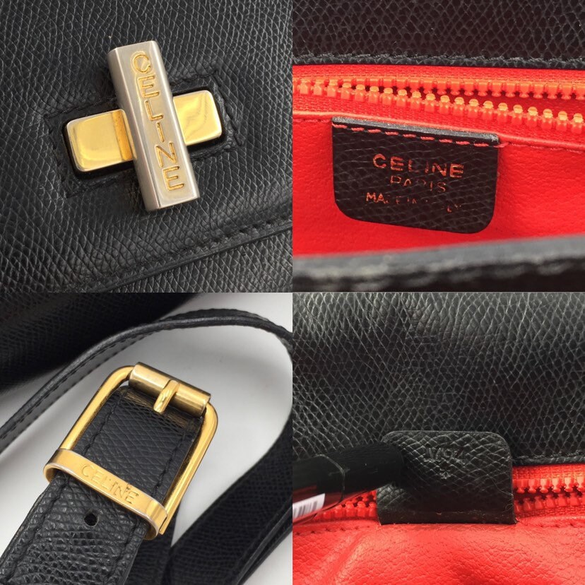 Authentic CELINE Vintage Twist Logo Crossbody Bag - Etsy