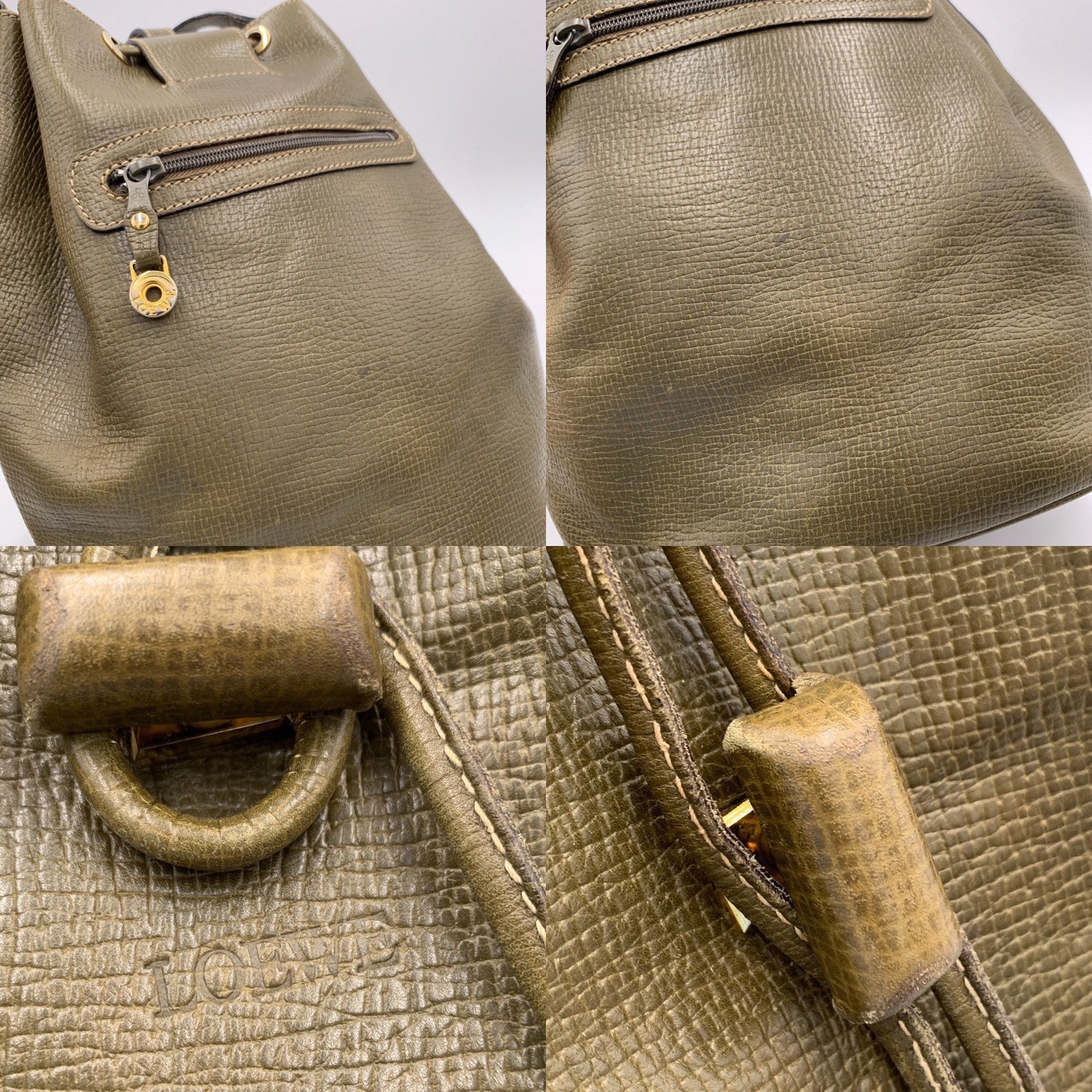 Authentic LOEWE Vintage Twist Logo Drawstring Bucket Bag | Etsy