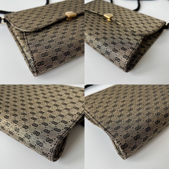 GUCCI Authentic Vintage Monogram Gold Jacquard Crossb… - Gem