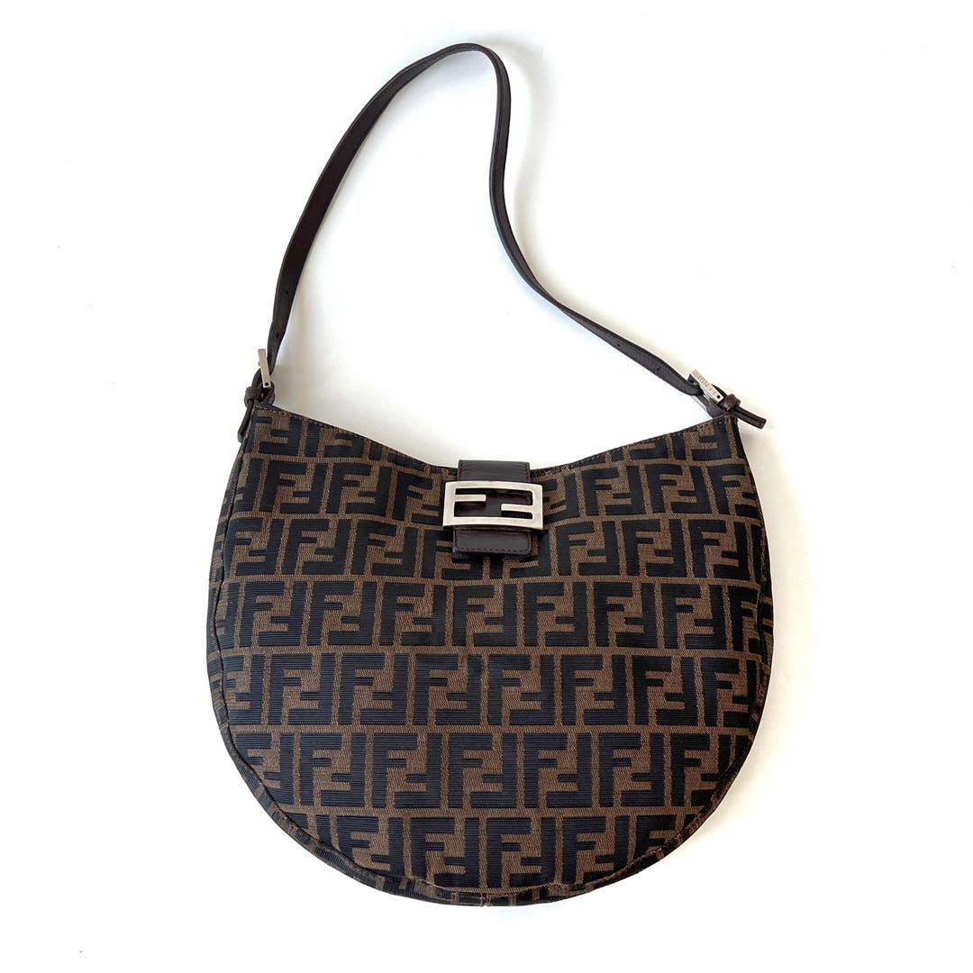 FENDI Authentic Vintage Zucca Shoulder Bag - Etsy