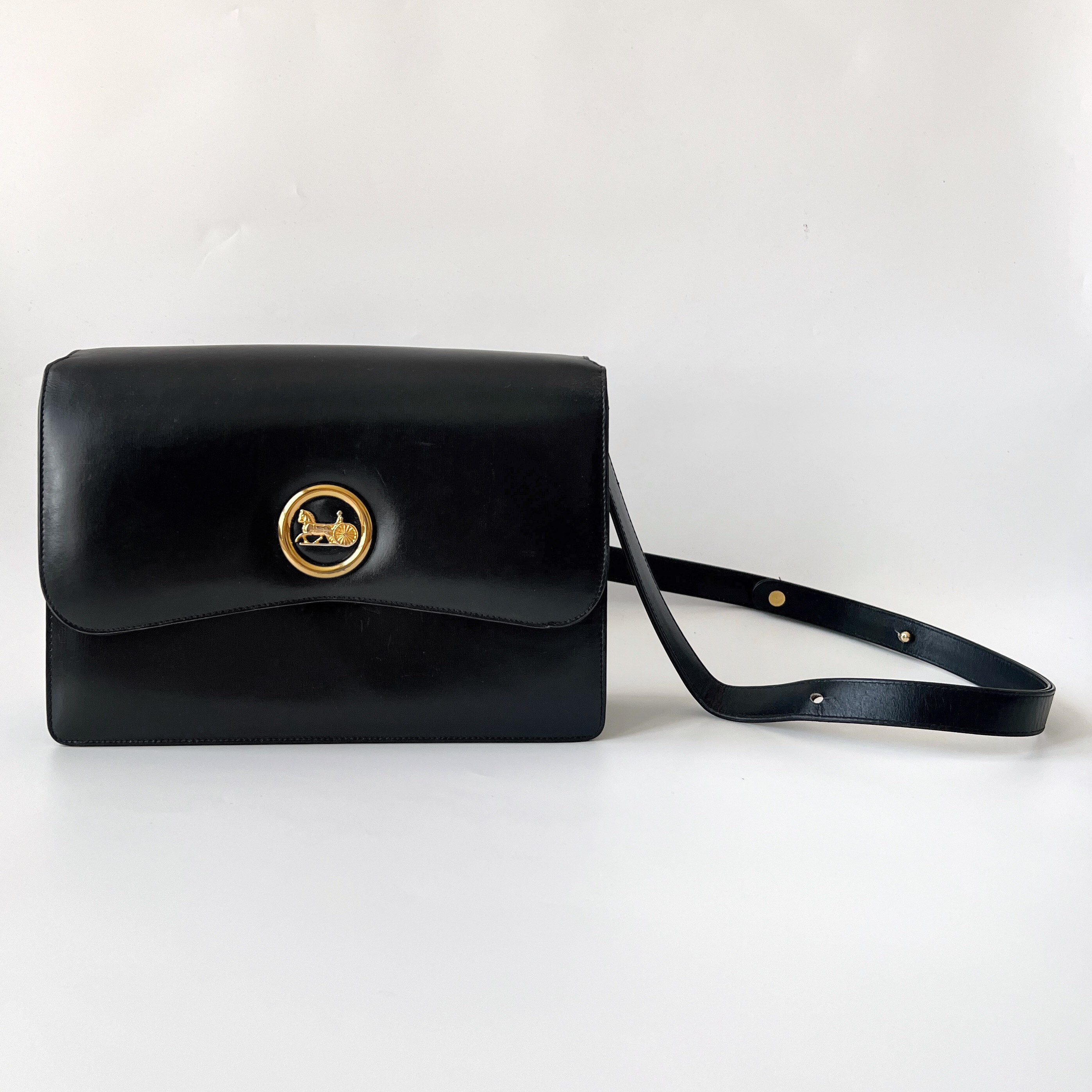 CELINE Authentic Vintage 1970s Horse Carriage Crossbody Bag - Etsy