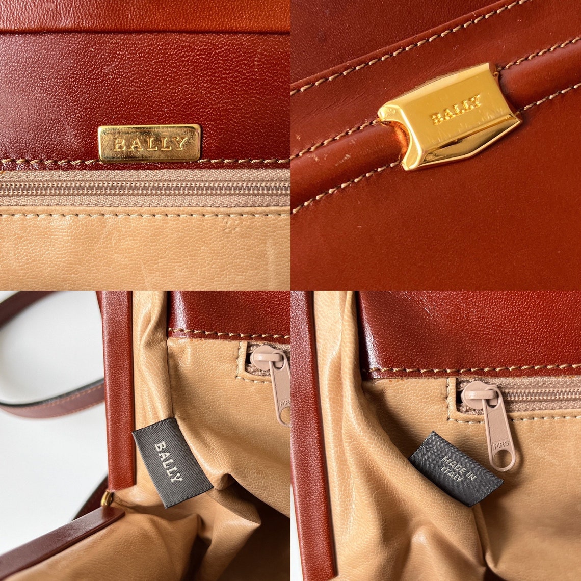 BALLY Authentic Vintage Leather Shoulder Bag - Etsy