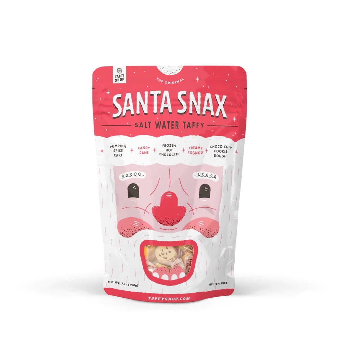Taffy Shop Santa Snax 7oz Salt Water Taffy Candy Cane - Etsy