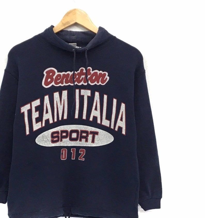 BENETTON Team Italia Turtle Neck Sweatshirt Jumper Big Logo | Etsy
