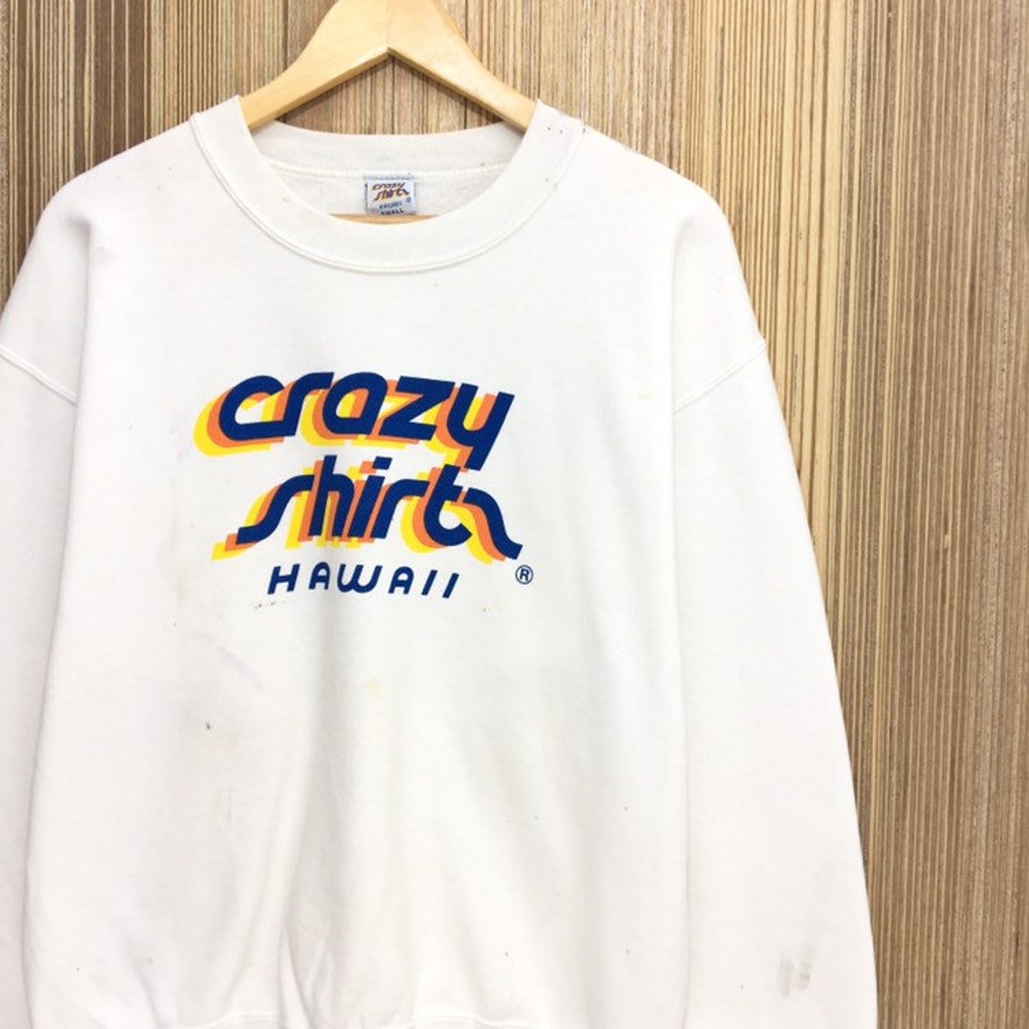 Crazy Shirts Hawaii Crewneck Sweatshirt Multicolour Big Logo Etsy