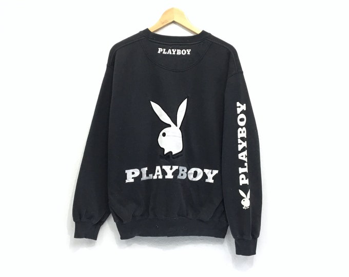 Playboy Crewneck Sweatshirt Embroidery Big Logo Spell Out Pullover Fashion Style / Top Brands ...