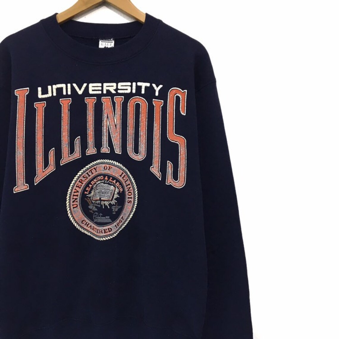 Vintage 90s UNIVERSITY Of ILLINOIS Crewneck Sweatshirt Big | Etsy