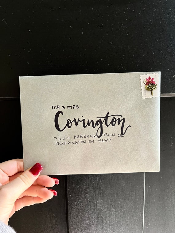 Paper & Party Supplies Hand lettered Envelope Packages Custom Envelope ...