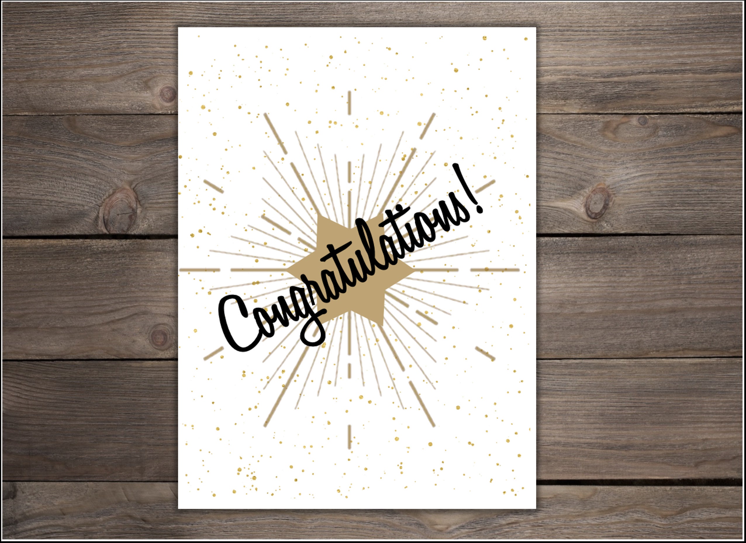 Congratulations: Printable Card - Etsy