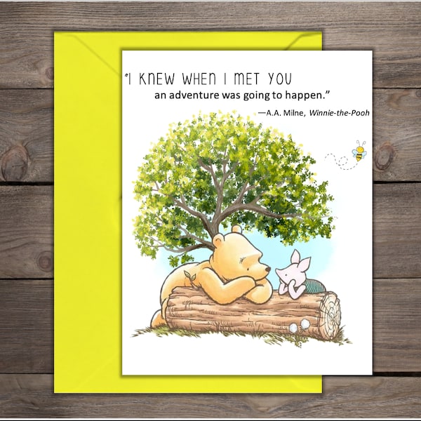 Winnie the Pooh Get Well Card - Etsy