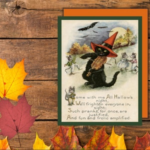 Vintage Halloween Cards: Set of 8 - Etsy