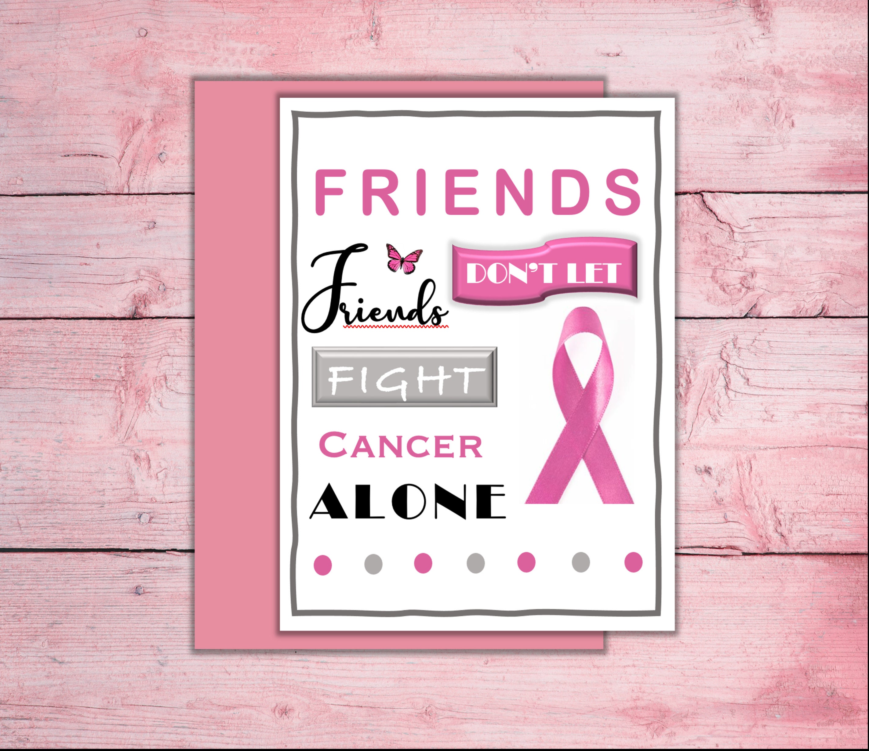 Breast Cancer: Friends Don't Let Friends Fight Cancer Alone - Etsy