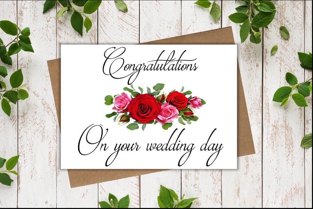 Printable Wedding Card - Etsy