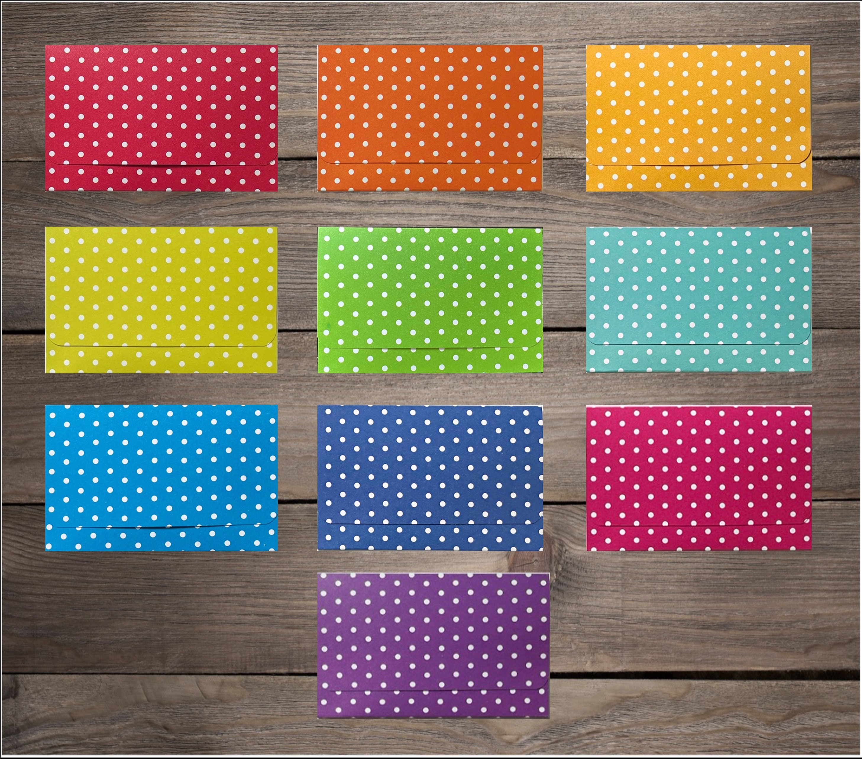 Polka Dot Gift Card Holders Set of 20 - Etsy
