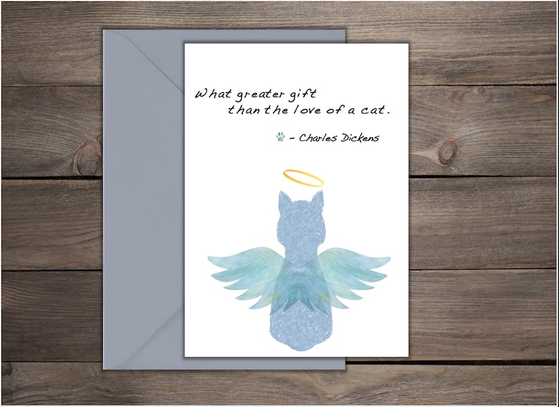 Sympathy Card: Loss of Cat - Etsy