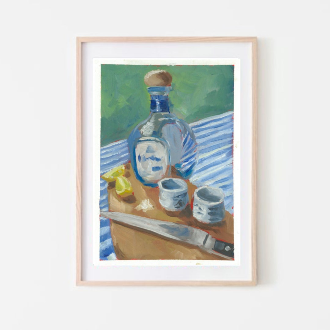 Tequila Original Oil Painting by Aleja Hine - Etsy