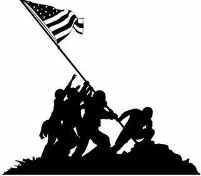 Iwo Jima Raising the Flag Decal | Etsy