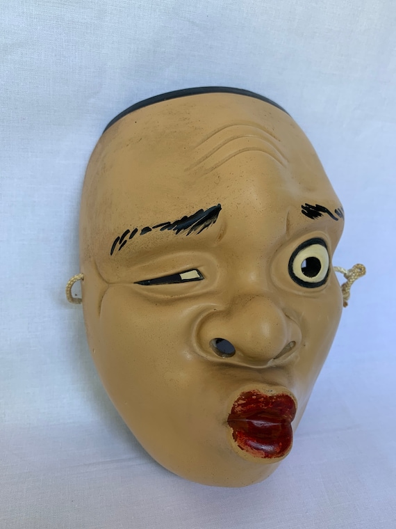 Hyottoko Japanese mask | Etsy