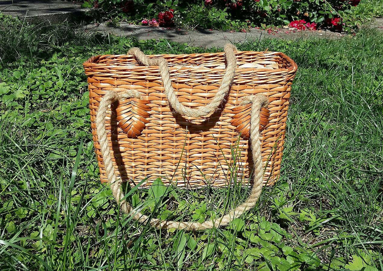 Wicker Handbag France Market Basket Bag for Women - Etsy
