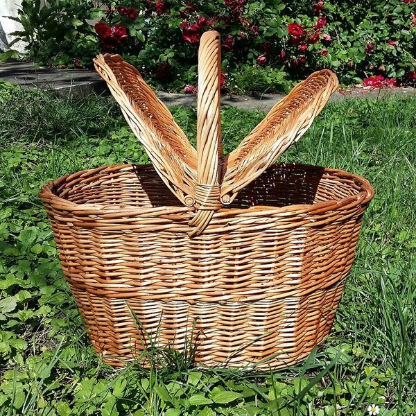 Wicker Picnic Basket - Etsy