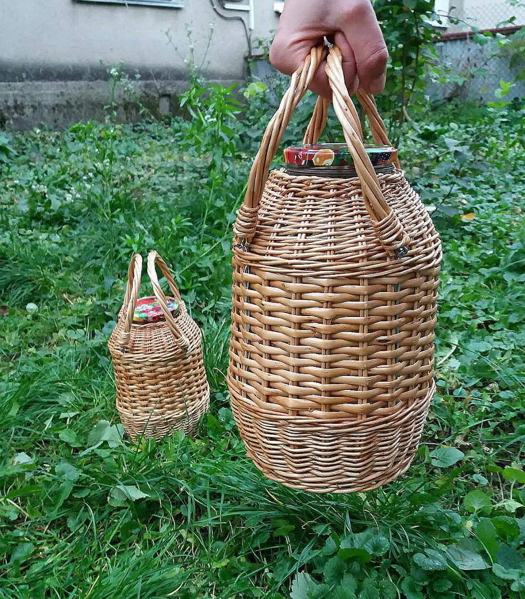 Wicker Demijohn Bottle Picnic Water Bottle Holder Wine Juice - Etsy