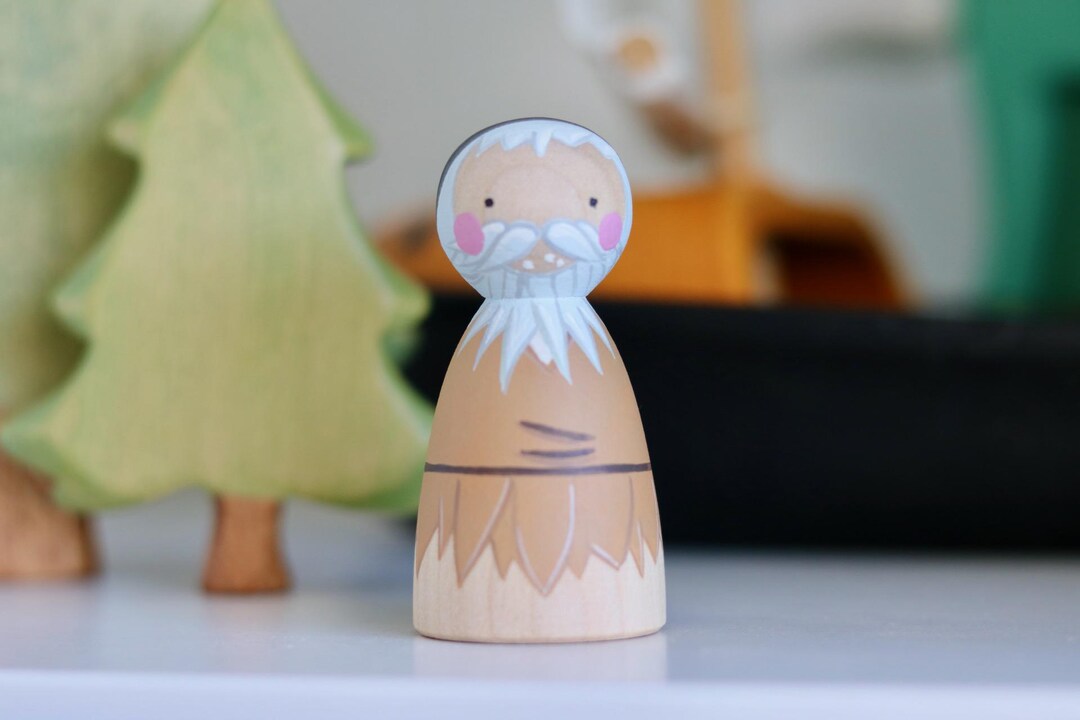 Monkey Island Herman Toothrot Wooden Peg Doll Figure - Etsy