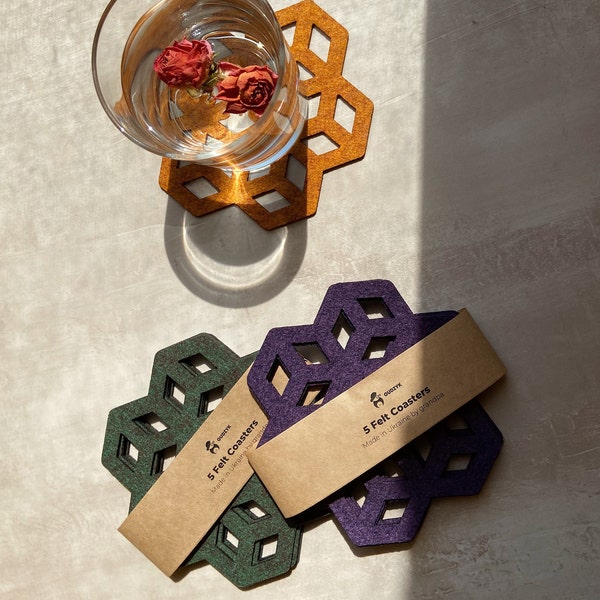 Felt Coasters - Etsy