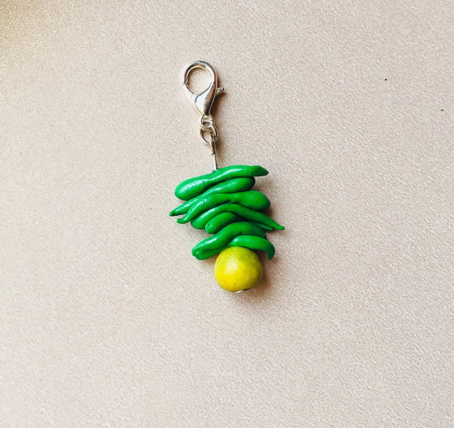 Indian Food Miniature Charm, Nimbu Mirchi Charm, Miniature Food Charm ...