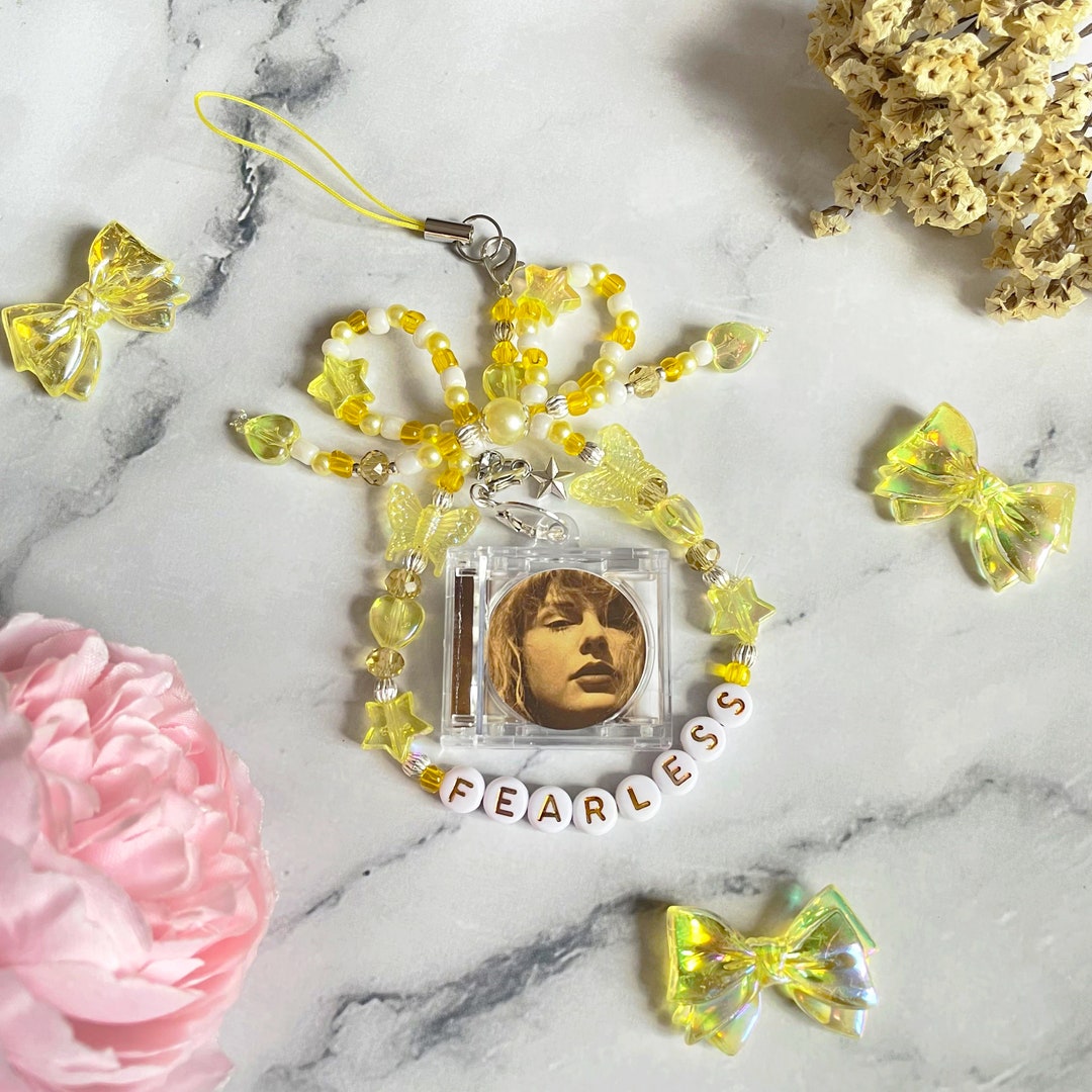 Customized Taylor Swift Fearless NFC Mini Album/y2k Beaded Bow Keychain ...